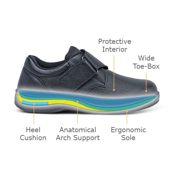 Orthofeet Broadway - Men's Orthopedic Shoes | Flow Feet