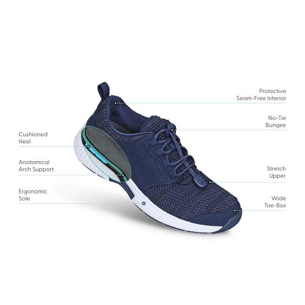 Orthofeet Francis - Women's Comfort Shoes (No-Tie Lacing) | Flow Feet