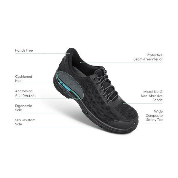 Orthofeet Onyx - Men's Hands-Free Composite Toe Shoes | Flow Feet
